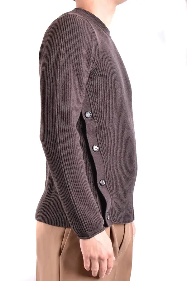 Moschino Long-sleeved Button-detailed Ribbed Sweater