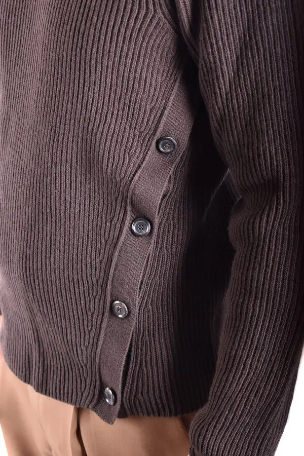 Moschino Long-sleeved Button-detailed Ribbed Sweater