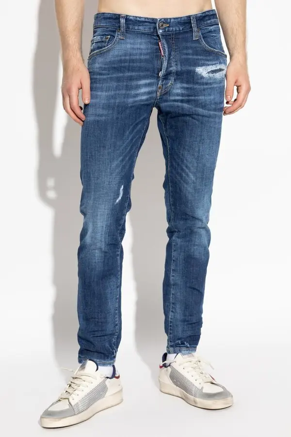 Dsquared2 Distressed Skinny Jeans - Blue