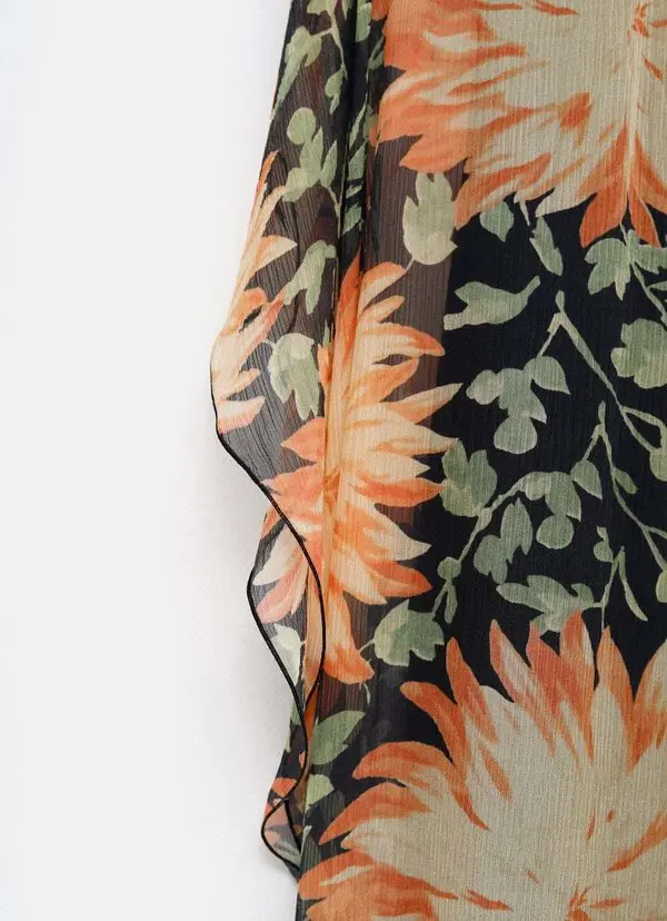 Loewe Printed Silk Maxi Dress With Asymmetrical Design