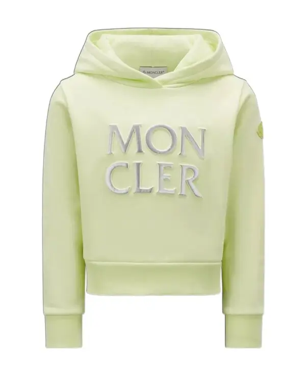 Moncler Logo Embroidered Hoodie - Yellow
