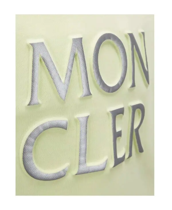 Moncler Logo Embroidered Hoodie - Yellow