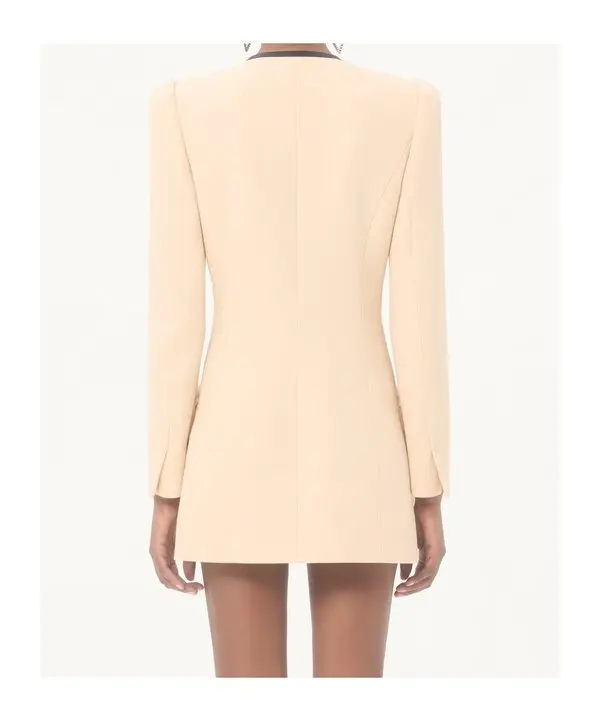 Valentino Garavani Bow Detailed Caban Coat - Birch/black