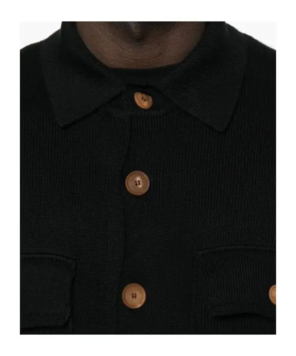 Brunello Cucinelli Buttoned Lapel Long-sleeved Sweater