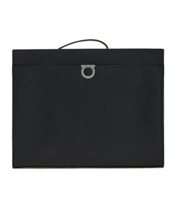 FERRAGAMO Gancini Clutch - Black