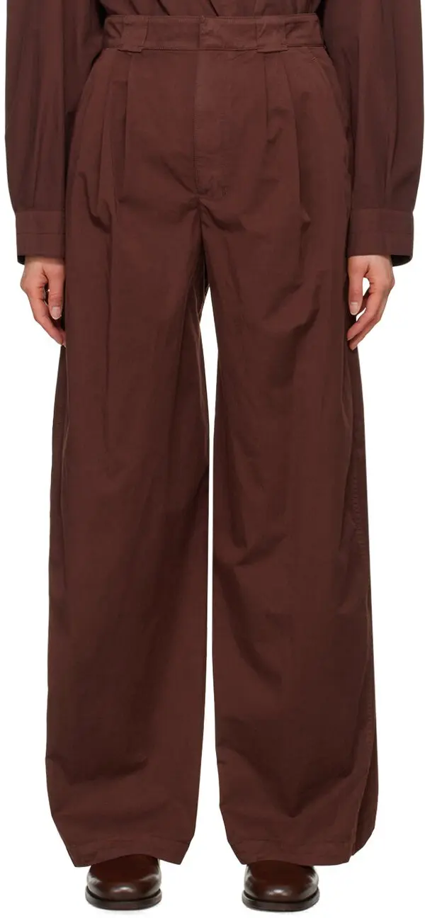 LEMAIRE Mid-rise Pleated Wide-leg Pants