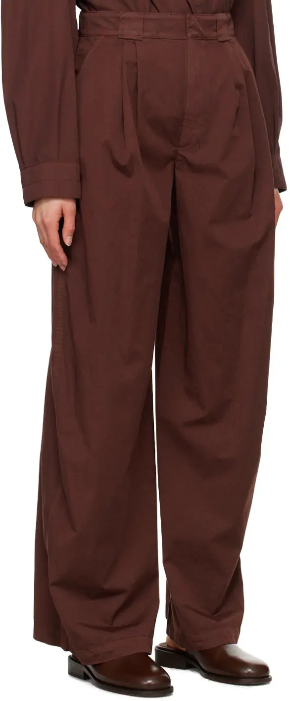 LEMAIRE Mid-rise Pleated Wide-leg Pants