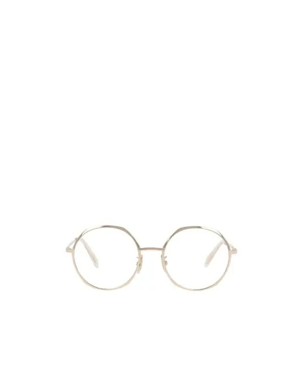 Celine Metallic Round Frame Eyeglasses - Nude