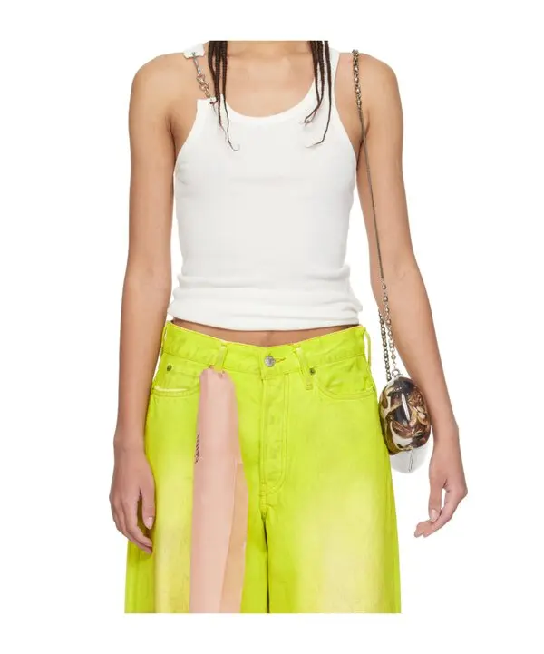 Acne Studios Clip Detail Ribbed Tank Top