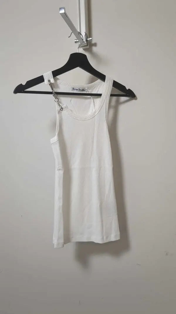 Acne Studios Clip Detail Ribbed Tank Top