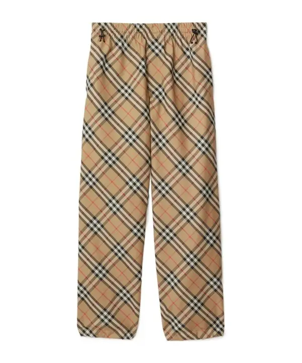 Burberry Checked Straight-leg Trousers