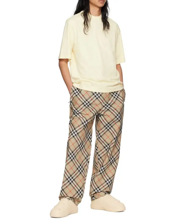 Burberry Checked Straight-leg Trousers