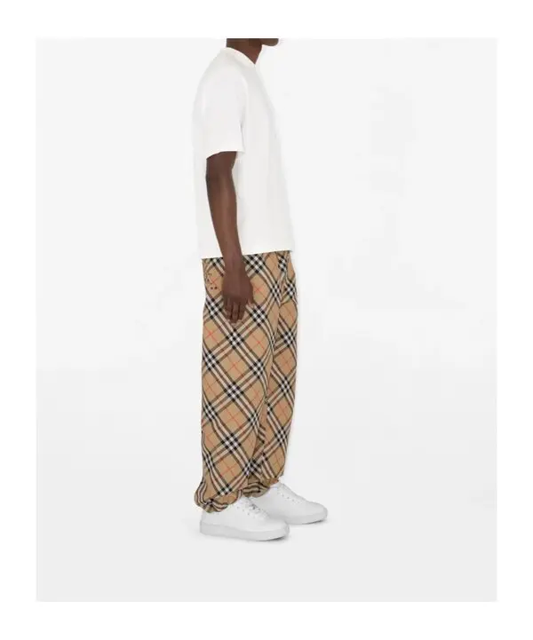 Burberry Checked Straight-leg Trousers