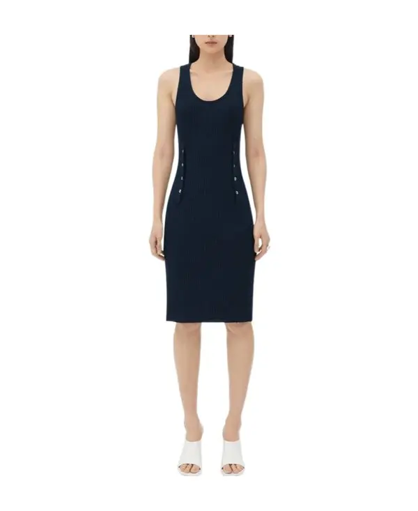 Bottega Veneta Slim Fit Ribbed Midi Dress