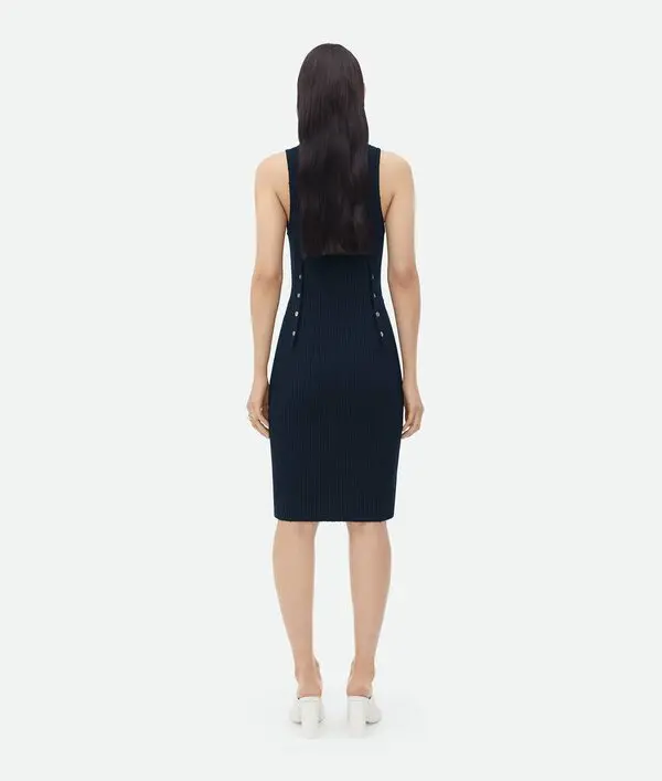 Bottega Veneta Slim Fit Ribbed Midi Dress