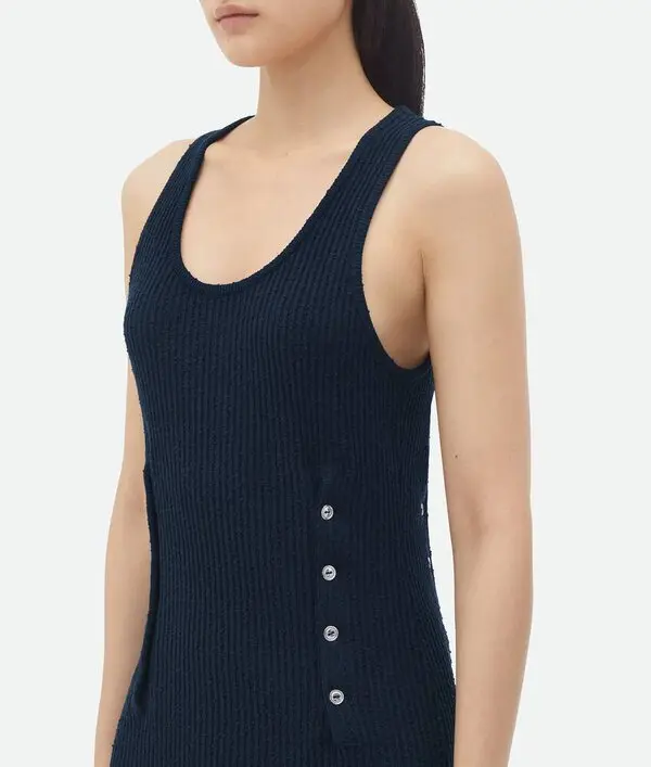 Bottega Veneta Slim Fit Ribbed Midi Dress