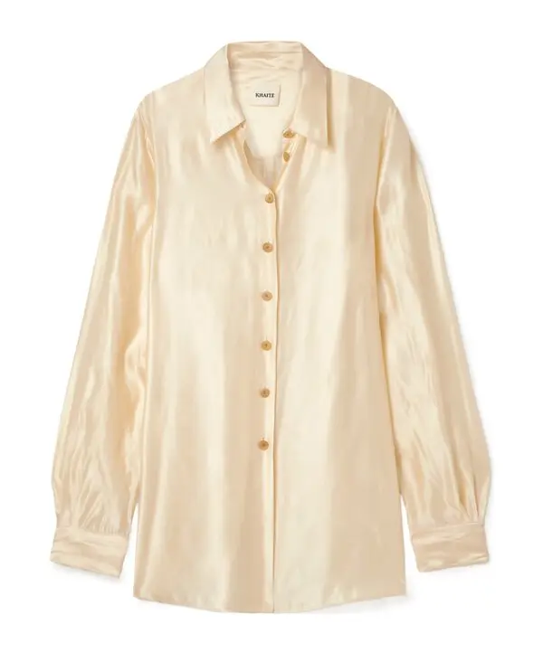 Khaite Long-sleeved Collared Shirt