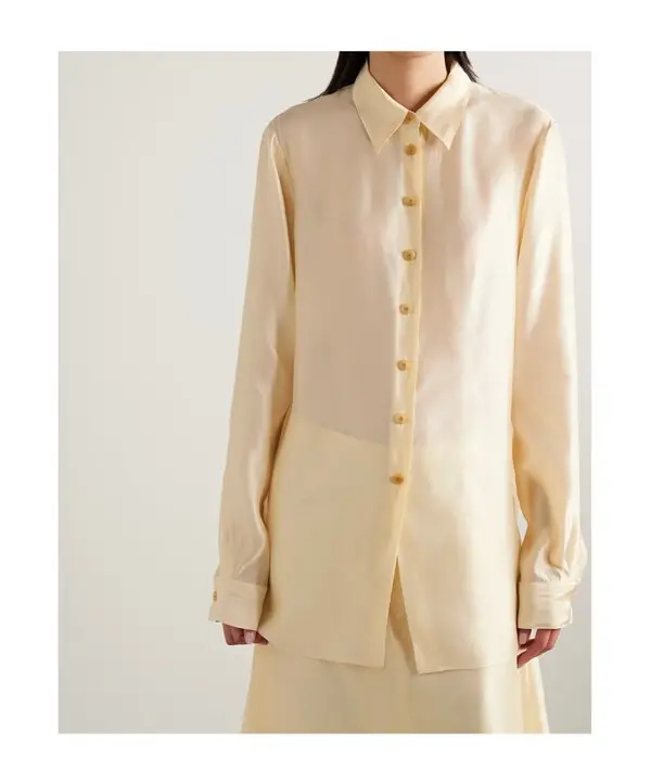 Khaite Long-sleeved Collared Shirt