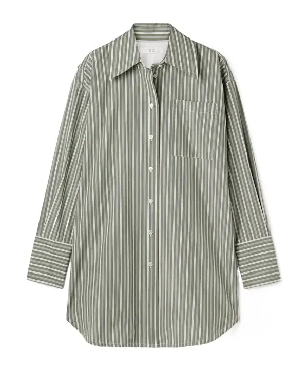 Co Name' Striped Long Sleeve Shirt - Gray