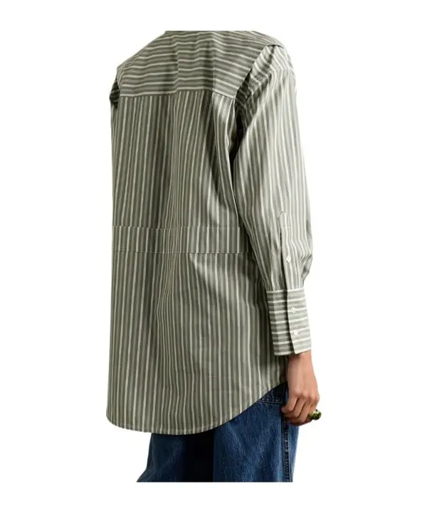 Co Name' Striped Long Sleeve Shirt - Gray