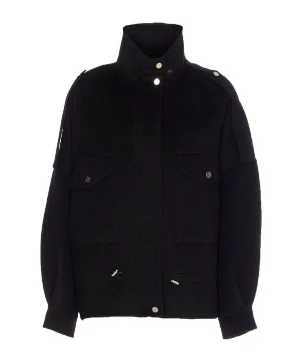 Pinko High-neck Drawstring Hem Jacket - Black