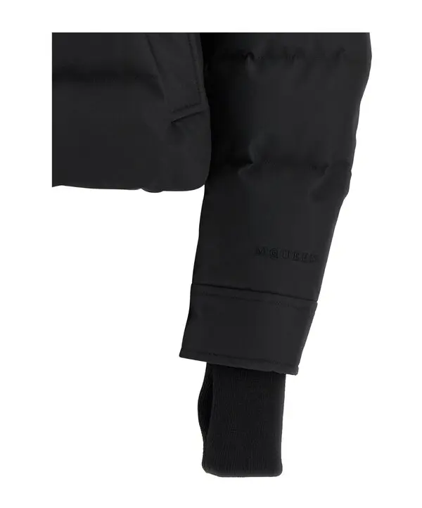 Alexander McQueen High-neck Cropped Down Jacket