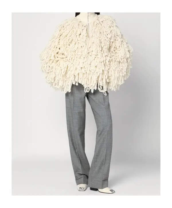 Stella McCartney Fringed Oversized Coat