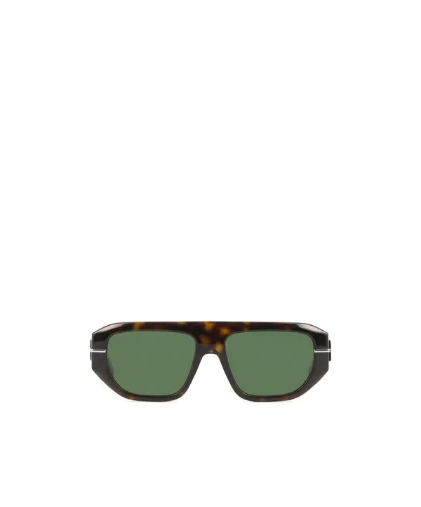 Fendi Graphy Logo Rectangular Sunglasses - Havana