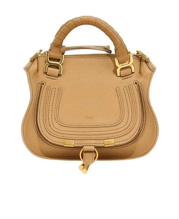 Chloé Marcie Shoulder Bag - Nude