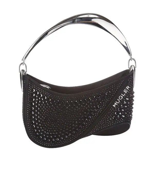 MUGLER Small Crystal Shoulder Bag