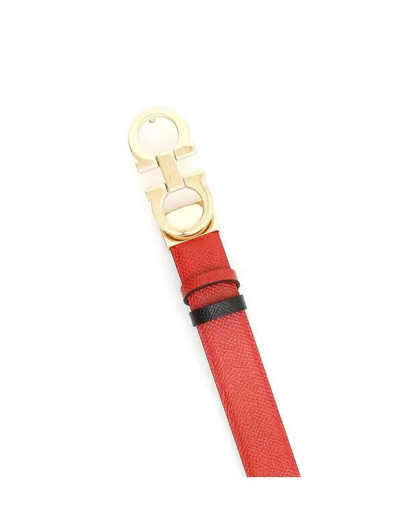 FERRAGAMO Reversible Gancini Belt - Black