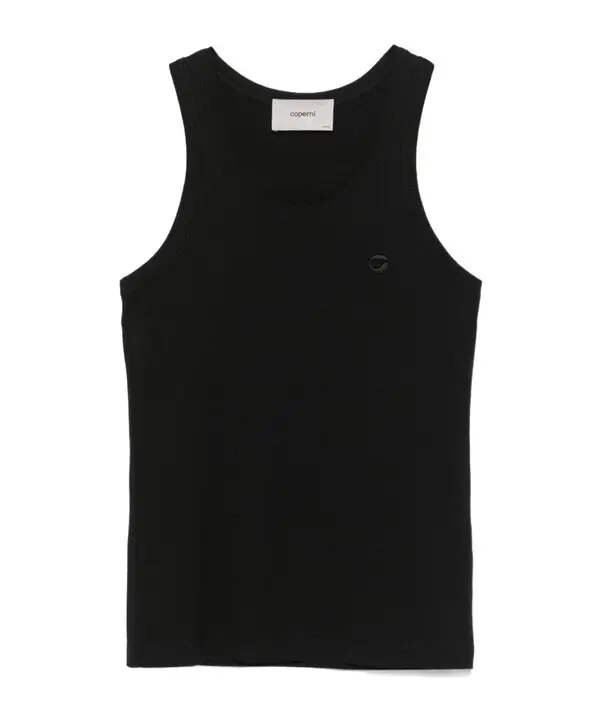 Coperni Logo-embroidered Sleeveless Tank Top - Black