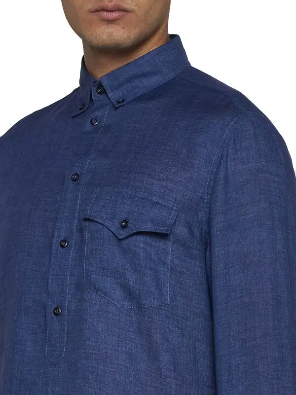 Brunello Cucinelli Long-sleeved Polo Shirt