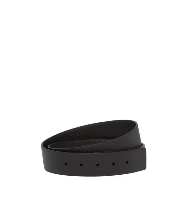 Prada Saffiano Leather Belt - Black