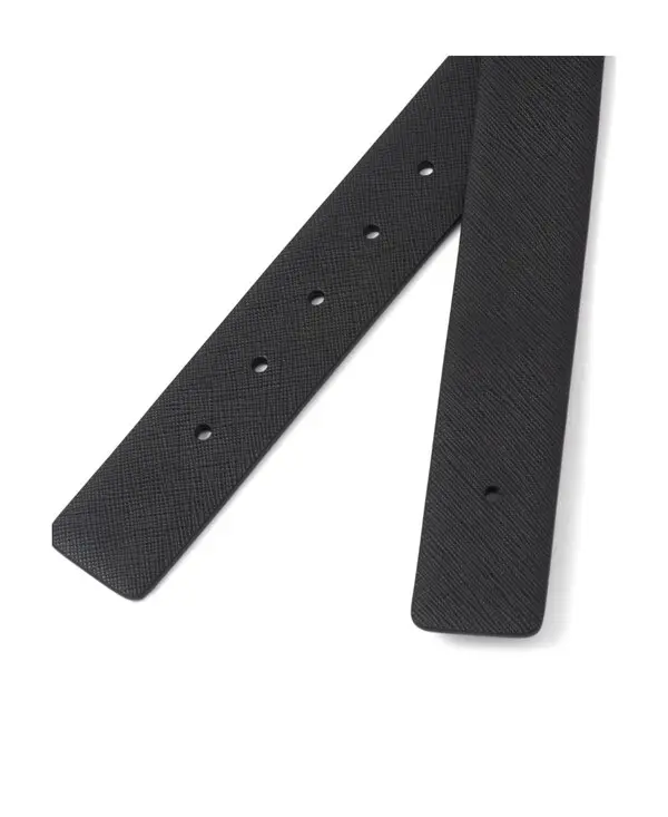 Prada Saffiano Leather Belt - Black