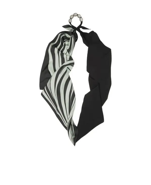 Bottega Veneta Printed Silk Scarf - Black