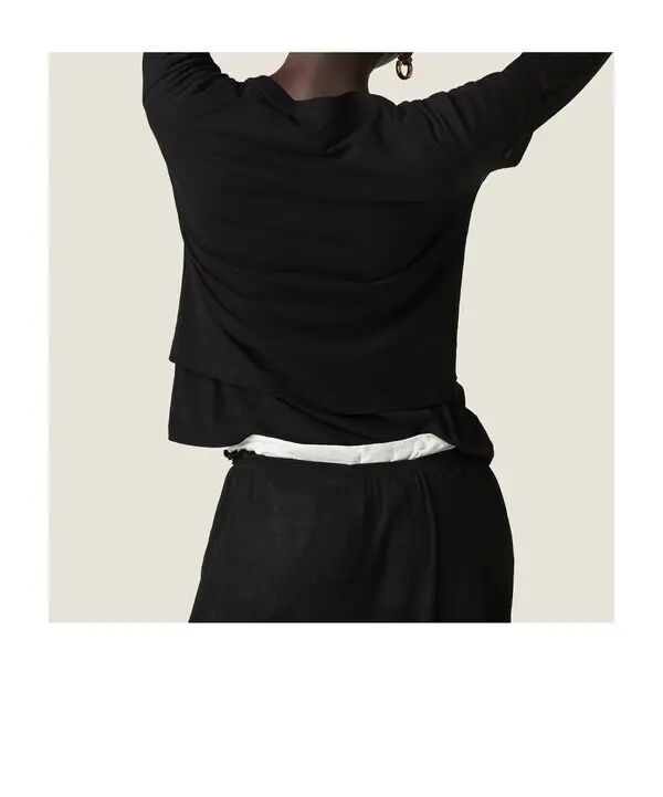 Miu Miu Logo Patch Crewneck T-shirt - Black