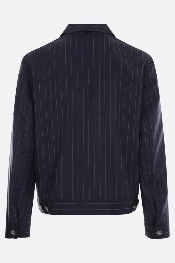 Brunello Cucinelli Striped Virgin-wool Jacket