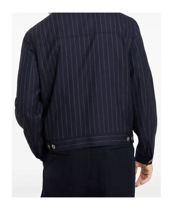 Brunello Cucinelli Striped Virgin-wool Jacket