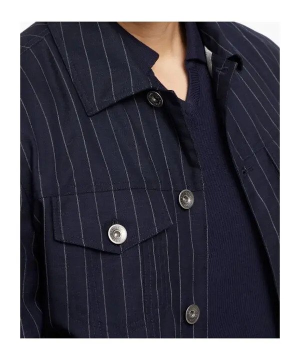 Brunello Cucinelli Striped Virgin-wool Jacket