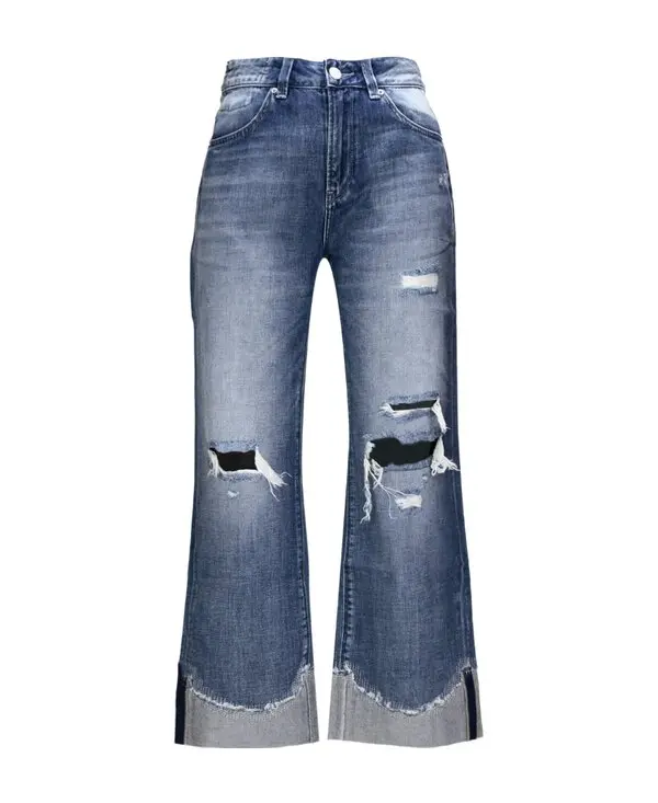 LIUREGALI Faded Denim Trousers