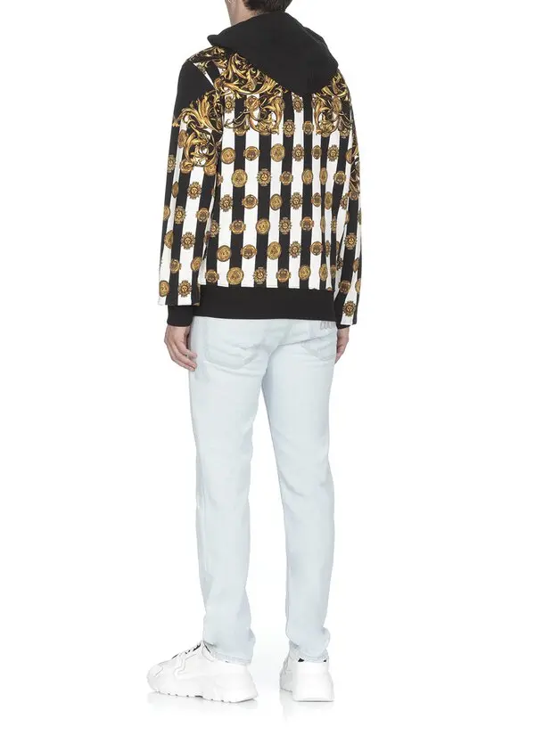 Versace V-emblem Medusa-print Fleece Hoodie