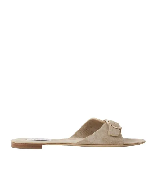 Gabriela Hearst Open-toe Flat Sandals With Buckle Embellishment