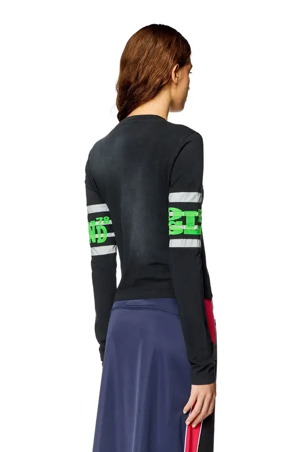 DIESEL® Graphic Print Long Sleeve T-shirt