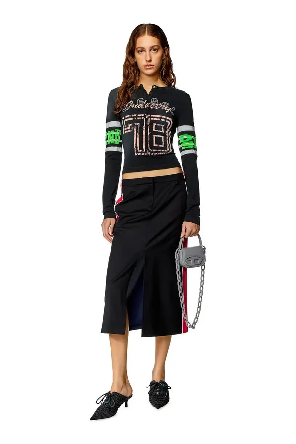 DIESEL® Graphic Print Long Sleeve T-shirt