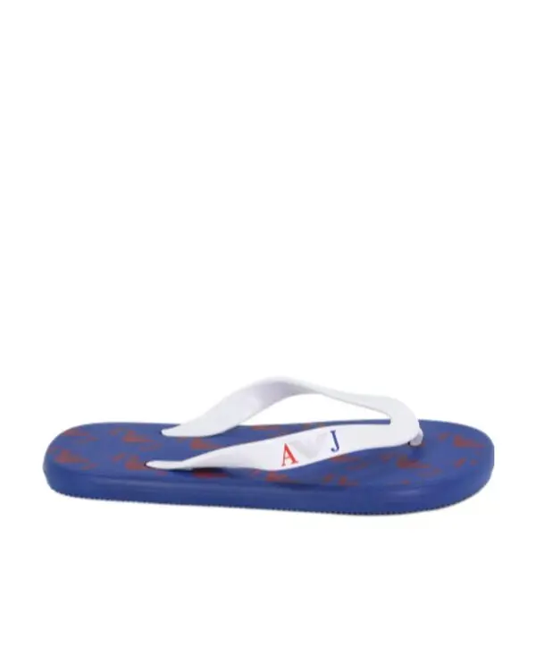 Emporio Armani Logo Detail Thong Sandals - Blue