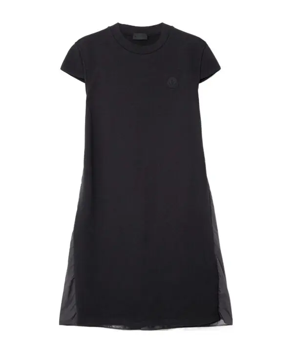Moncler Short-sleeved Crewneck Dress With Logo Detail