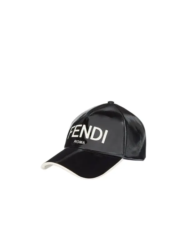 Fendi Coated Canvas Baseball Cap - Black