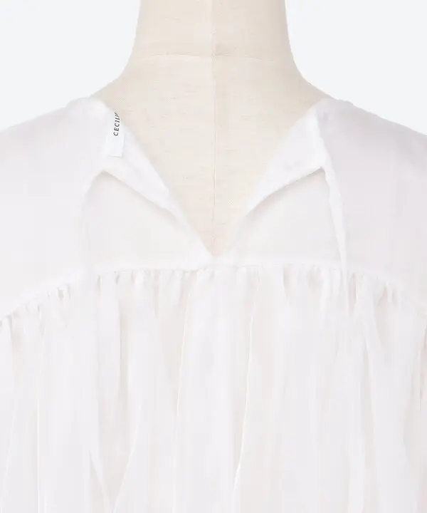 Cecilie Bahnsen Sleeveless Tiered Dress With Tie Detail