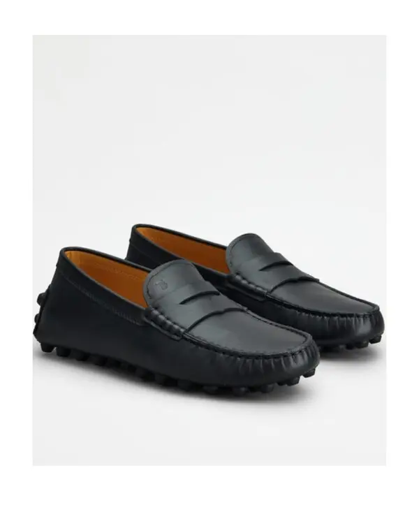 TOD'S Penny-slot Leather Loafers - Black
